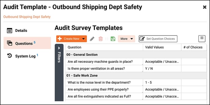 Create an Audit Template